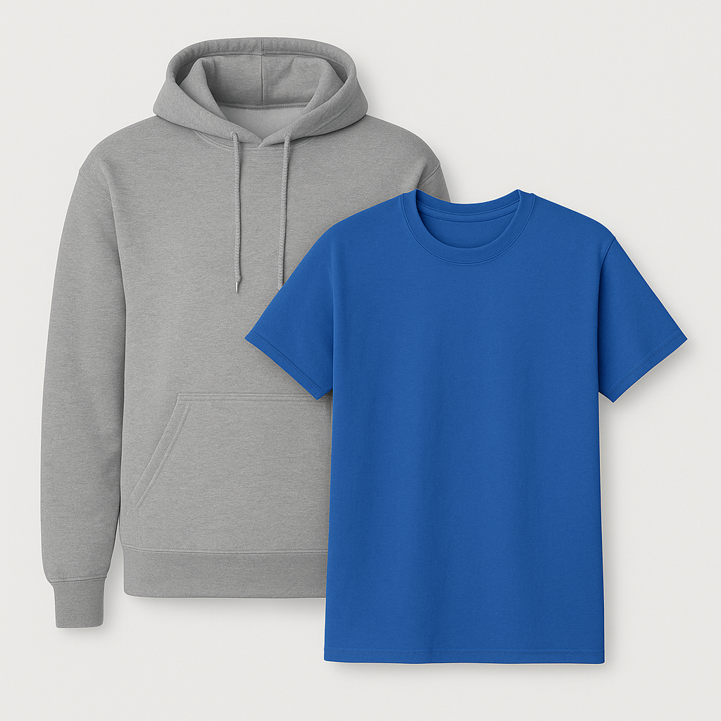 Gildan 2-Piece Pack: Heavy Blend Hoodie 18500 + Heavy Cotton T-Shirt ...